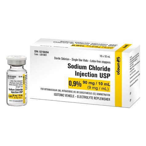 Sodium Chloride For Injection 0 9 10mL