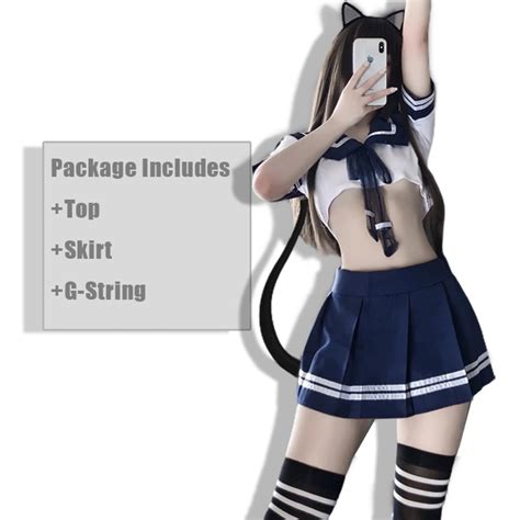 Women Sexy Cosplay Anime School Girl Japanese With Miniskirt Etsy
