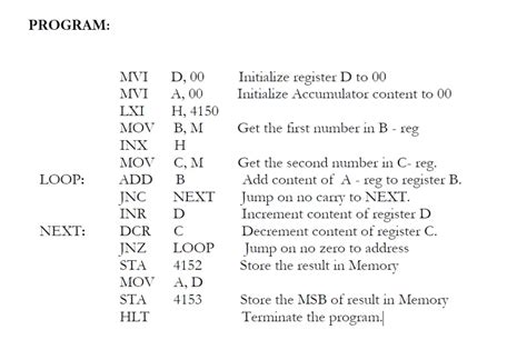 multiplication of two 8 bit numbers using 8085 microprocessor