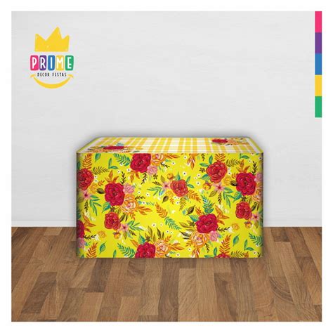 Capa de Mesa para Festa Junina Chita Tecido Veste Fácil Fj09