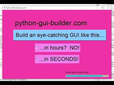 Making A Tkinter Gui With Python Gui Builder Youtube