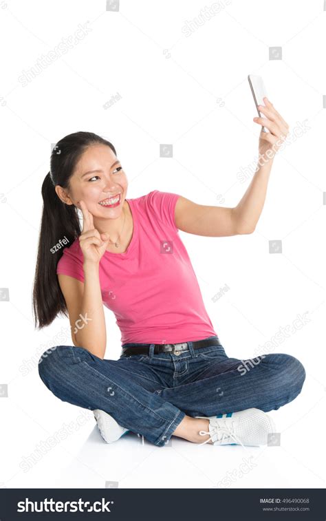 Girl Selfie Full Body Asian Images Stock Photos Vectors