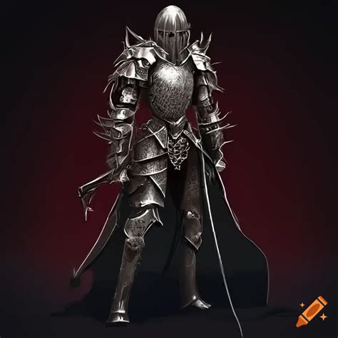 Full Plate Armored Knight In A Menacing Stance On Craiyon