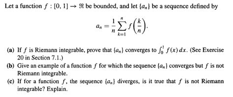solved let a function f [0 1] → r be bounded and let