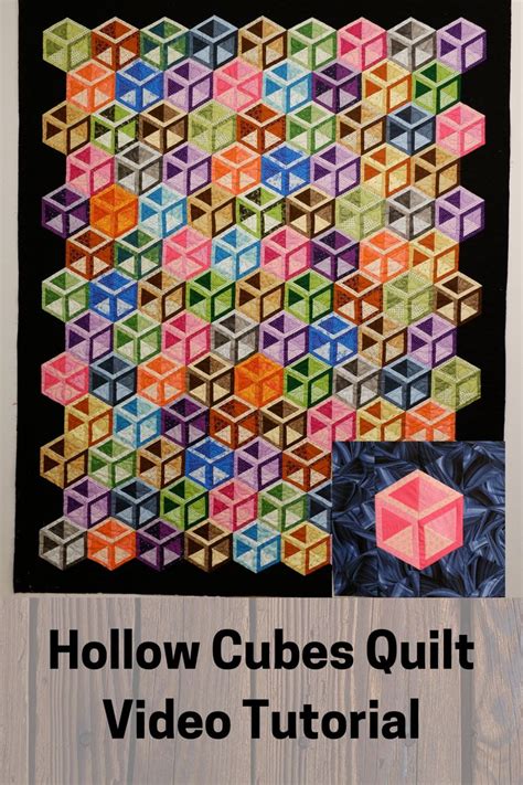 Hollow Cubes Quilt Video Tutorial Quilts Hexagon Quilt Quilting Designs