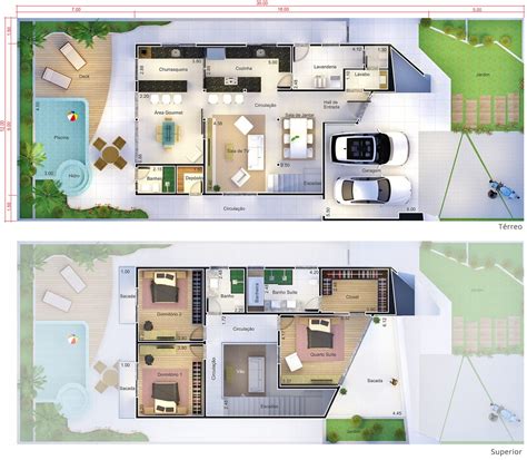 Projeto De Sobrado Design Inovador Planta De Casa