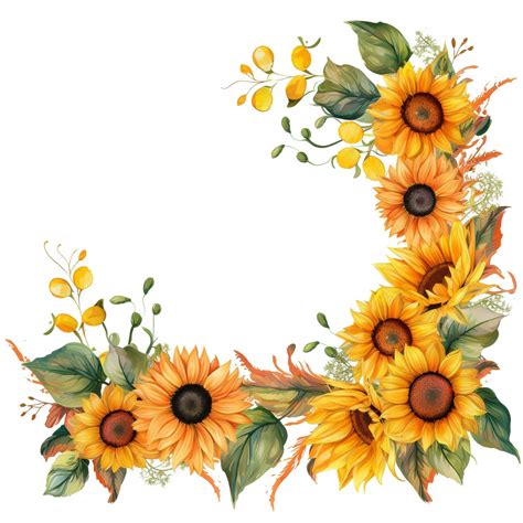Beautiful Sunflower Border Stock Photo At Vecteezy