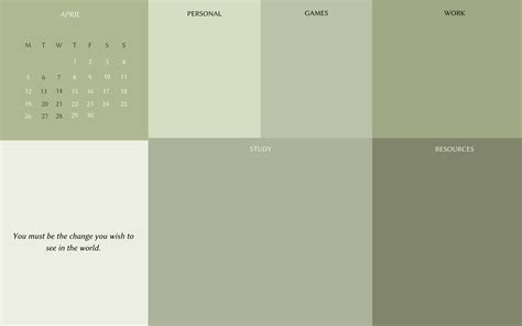 Sage Green Calendar Dale Mignon
