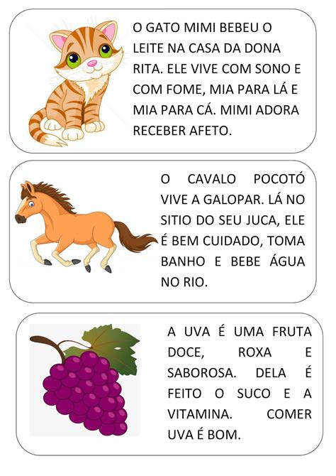 Textos para leitura e diagnósticos na alfabetização ENSINANDO CARINHO