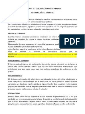 Glosas Acto 20 de Junio PDF Día de la bandera Juramento a la