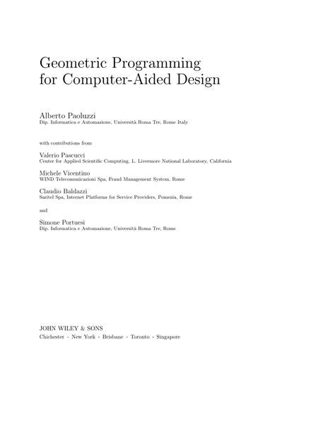 pdf geometric programming for computer aided design
