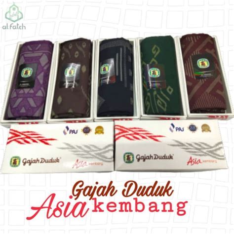 KAIN SARUNG KAIN PELIKAT GAJAH DUDUK ASIA KEMBANG PELIKAT PRiNTED