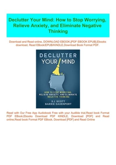 PDF Declutter Your Mind How To Stop Worrying Relieve Anxiety And