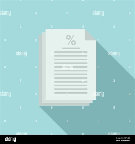Tax Papers Icon Flat Style Stock Vector Image Art Alamy