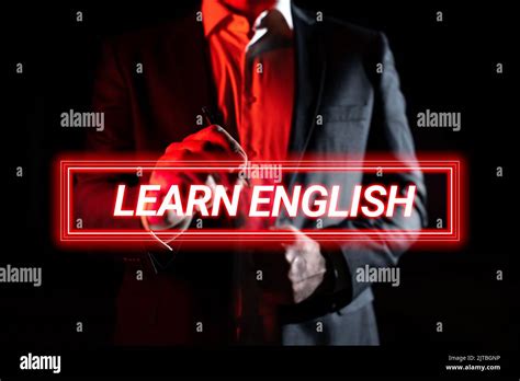 Text Caption Presenting Learn English Internet Concept Study Another