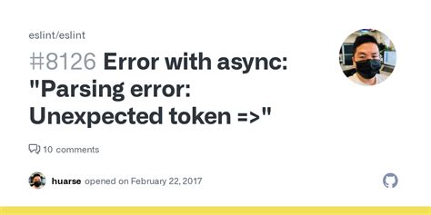ESLint Parsing Error Unexpected Token Fix
