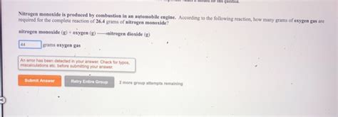 Solved Nitrogen Monoxide Is Produced By Combustion In An Chegg