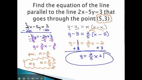 parallel and perpendicular equations youtube