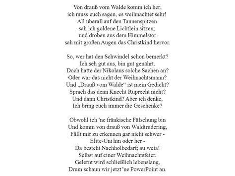 Nikolaus Spruch Drauß Vom Walde DE Spruch