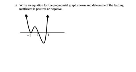 solved 12 write an equation for the polynomial graph shown