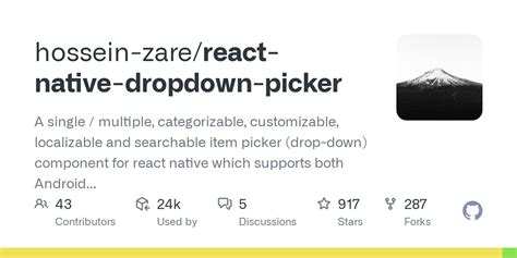Issues Hossein Zare React Native Dropdown Picker GitHub