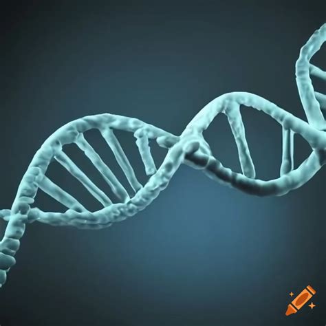Close Up View Of A Dna Helix