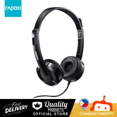 Rapoo H Wired Stereo Headset Standard Mm Jack Black Lazada Ph