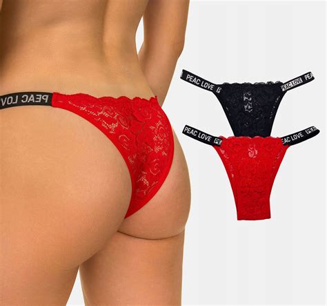 Stringi Figi Damskie Seksowne Koronkowe Zestaw XL 14098690020 Allegro Pl