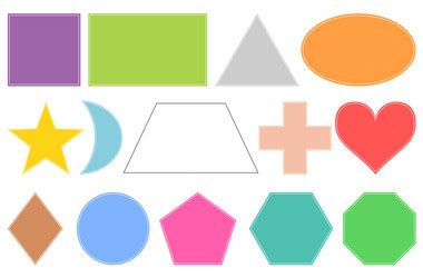 Realistic White Basic D Shapes Set Royalty Free Vector