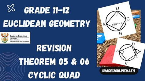 Euclidean Geometry Theorem 05 And 06 Revision Grade 11 12 YouTube