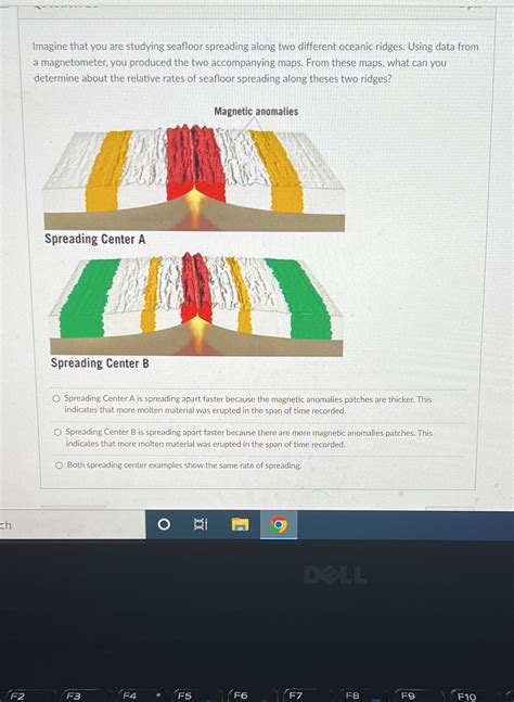 Solved Imagine That You Are Studying Seafloor Spreading Along Two