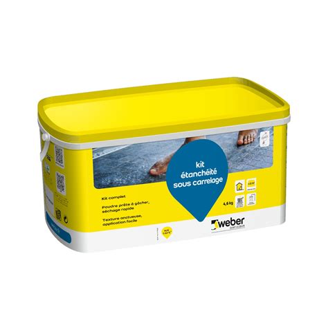 Kit d étanchéité sous carrelage 2m Weber idéal salles de bains et