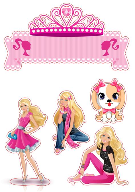Boneca Barbie Topo De Bolo Gr Tis Para Imprimir Vlr Eng Br