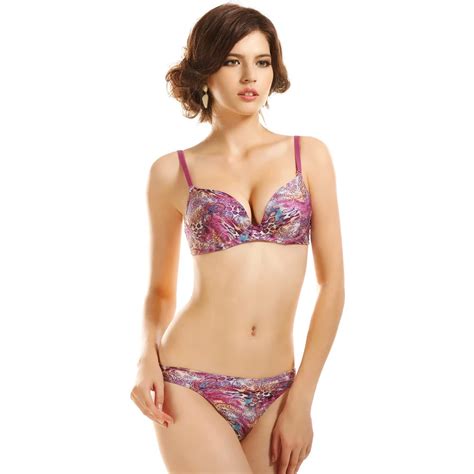 Push Up Bra Set Sexy Lingerie Leopard Print Silky Luxury Acousma Bra