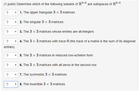 solved determine which of the following subsets of r 3 times