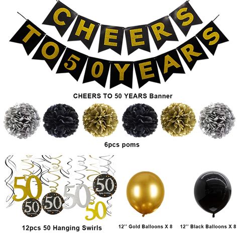 Buy Th Birthday Decorations For Men Cheers To Years Birthday