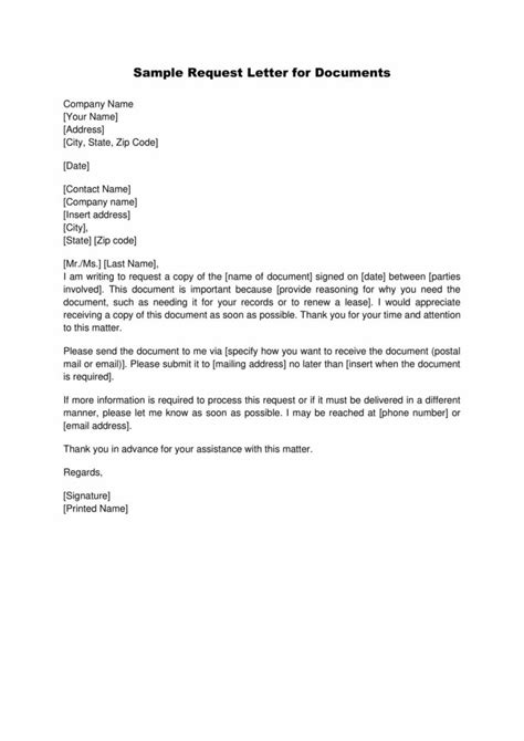 The Importance Of A Request For Documents Letter Ample Fusion