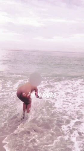 Pinky Rahul Roaming Full Naked On Beach During Day Part II Desi New