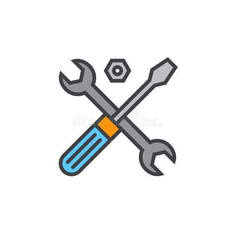 Símbolo Del Soporte Técnico Línea Icono Vector Llenado De Las