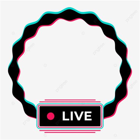 Sticker Live Circle Tiktok Vector Live Circle Sticker Png And Vector