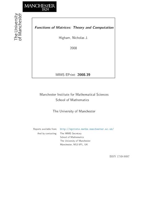 pdf functions of matrices theory and computation higham eprints ma man ac uk 1067 01
