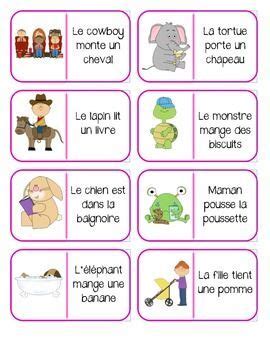 Dominos de lecture de phrases école jeux de lecture French