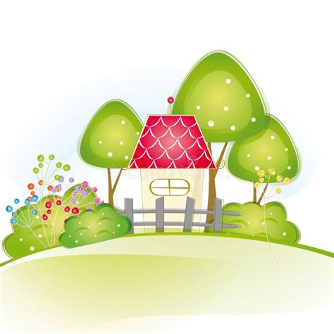 Plantilla linda de la casa ilustración del vector Ilustración de plan