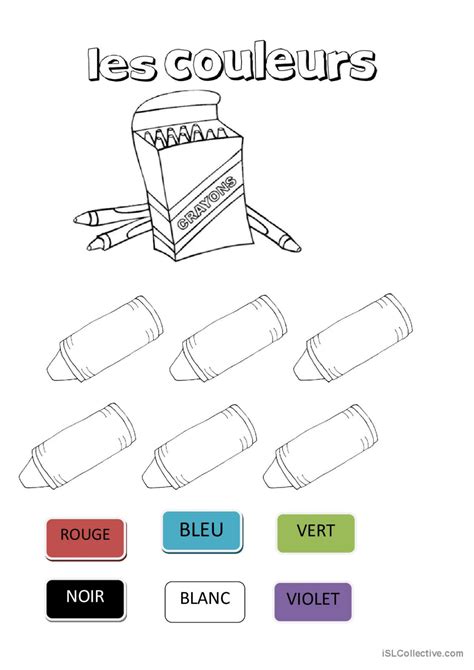 LES COULEURS Français FLE fiches pedagogiques pdf doc