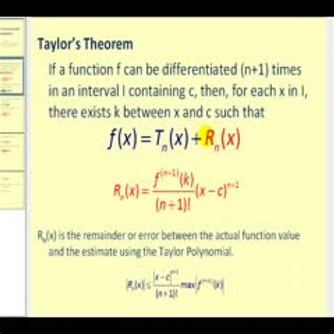 taylor s theorem with remainder