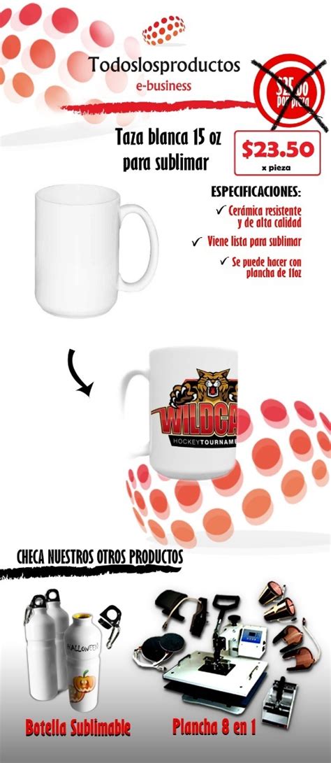Taza Blanca Oz Para Sublimaci N T L P Caja Pz Sublimar Meses Sin