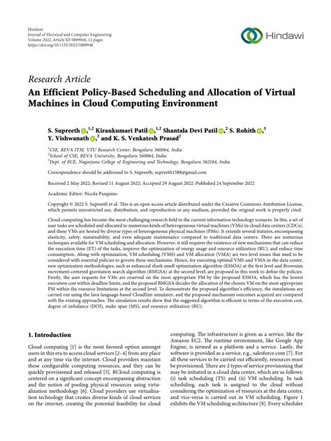 pdf an efficient policy based scheduling and allocation of virtual machines in cloud computing