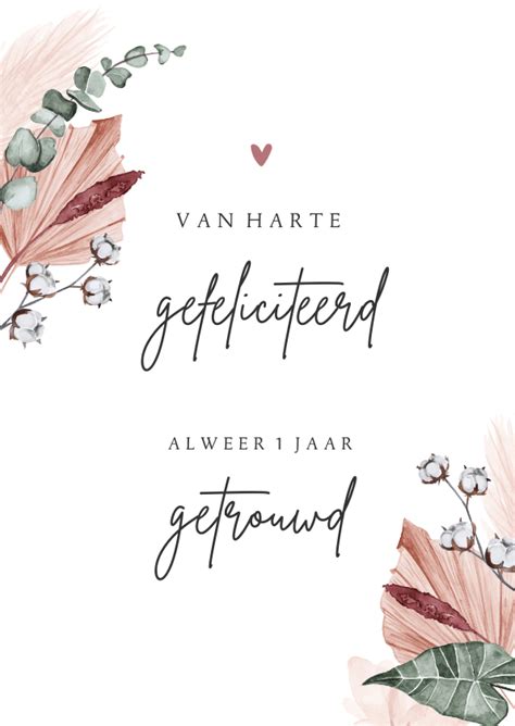 Felicitatiekaart Jaar Getrouwd Met Kaartje Go
