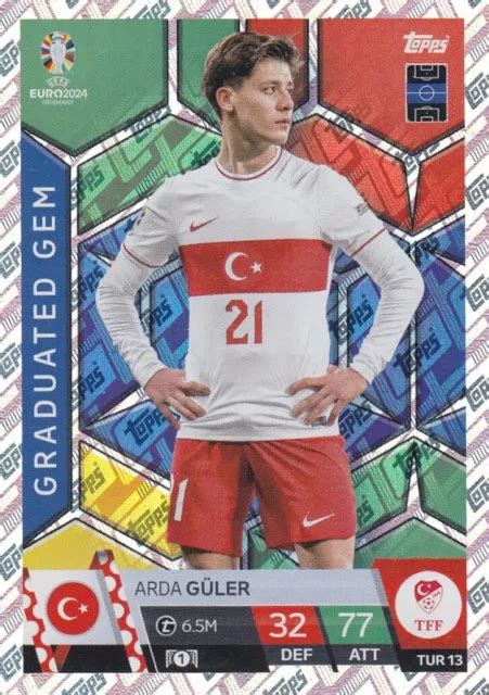 TOPPS MATCH ATTAX Trading Card Fußball EURO 2024 TUR 13 Arda Güler