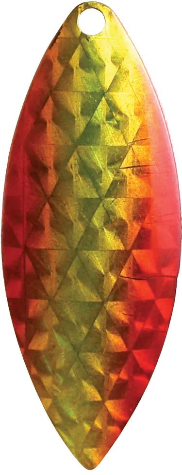 Willowleaf Spinner Blade Sz 3 1 2 CHARTREUSE RED FOILISTIC